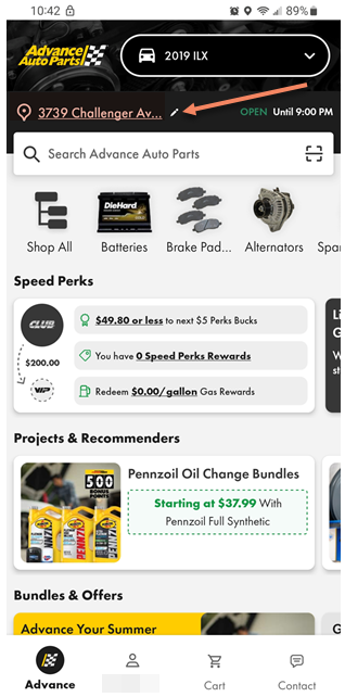 How can I find my store in the mobile app? - Advance Auto Parts