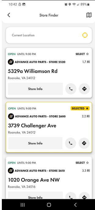 How can I find my store in the mobile app? - Advance Auto Parts